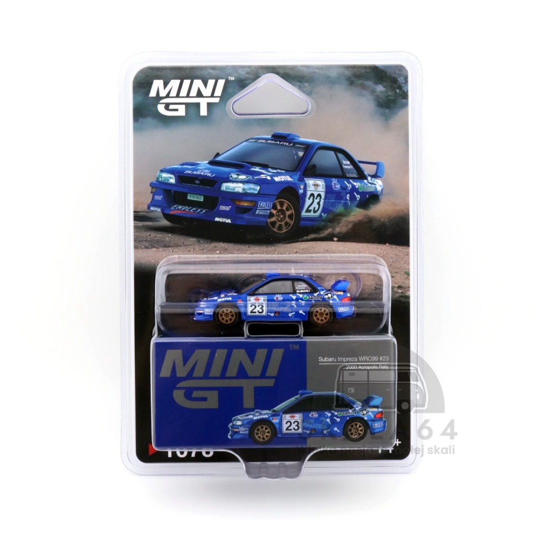 MINI GT Subaru Impreza WRC99 #23 2000 Acropolis Rally LHD MGT01078-BL ...